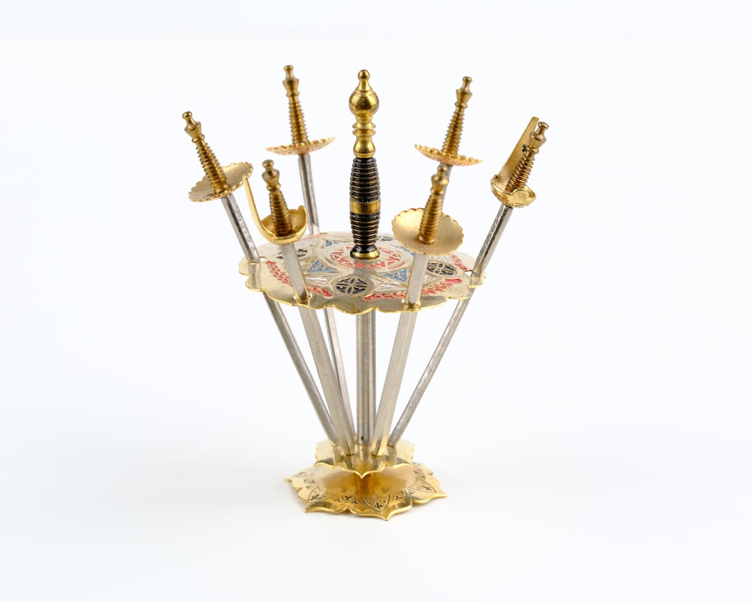 Six Toledo Cocktail Swords in a Stand - Etsy