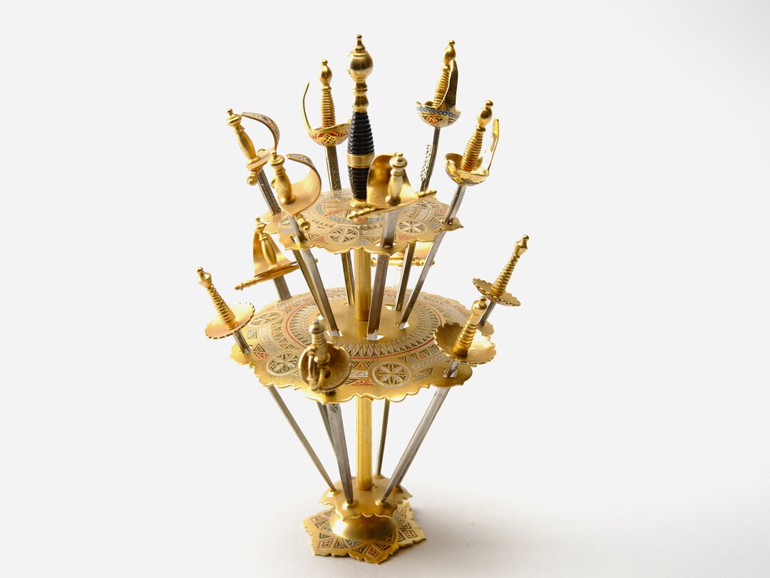 Twelve Toledo Cocktail Swords in a Stand - Etsy