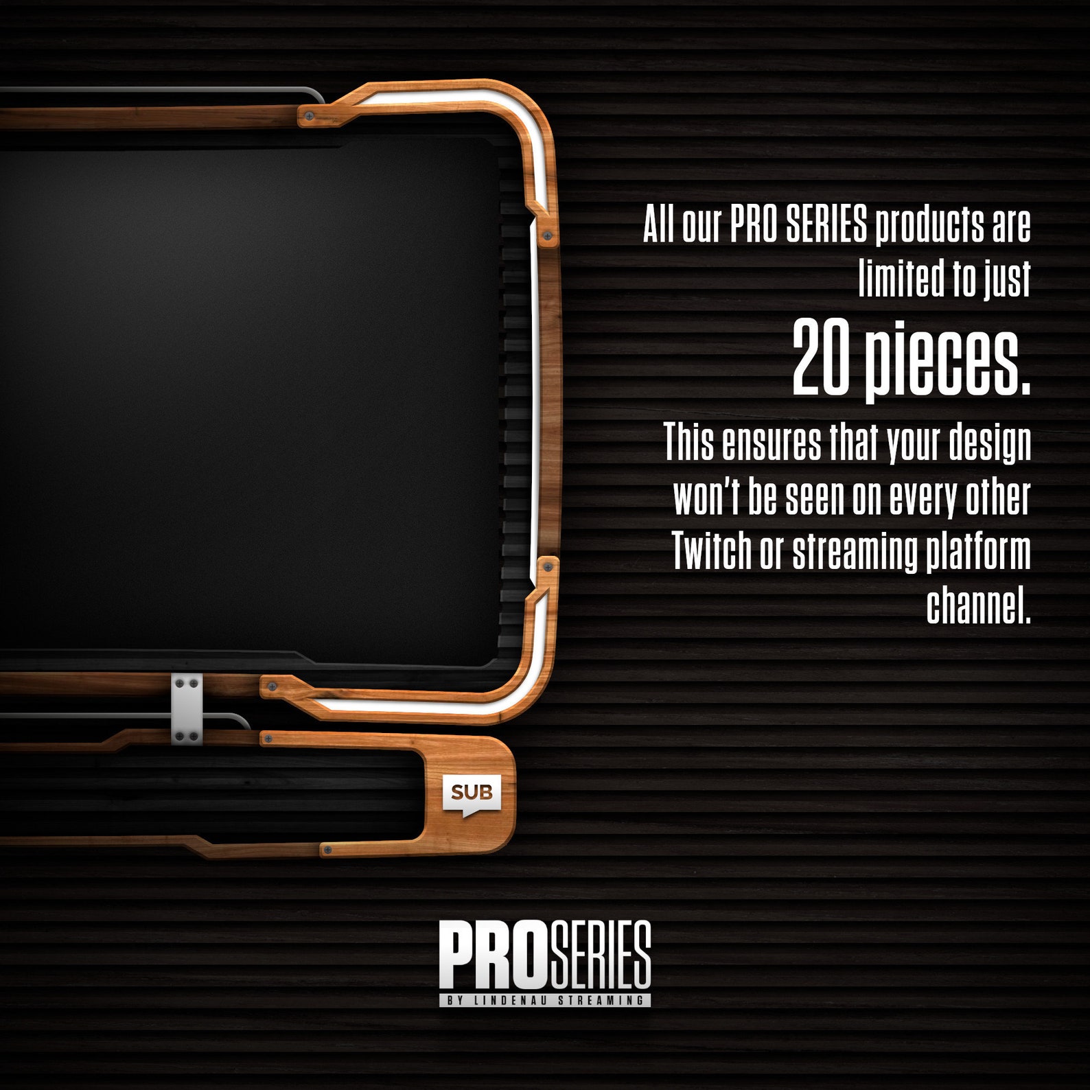 PRO SERIES - Webcam Overlay I Webcam Luxury Streaming Decoration Wood ...