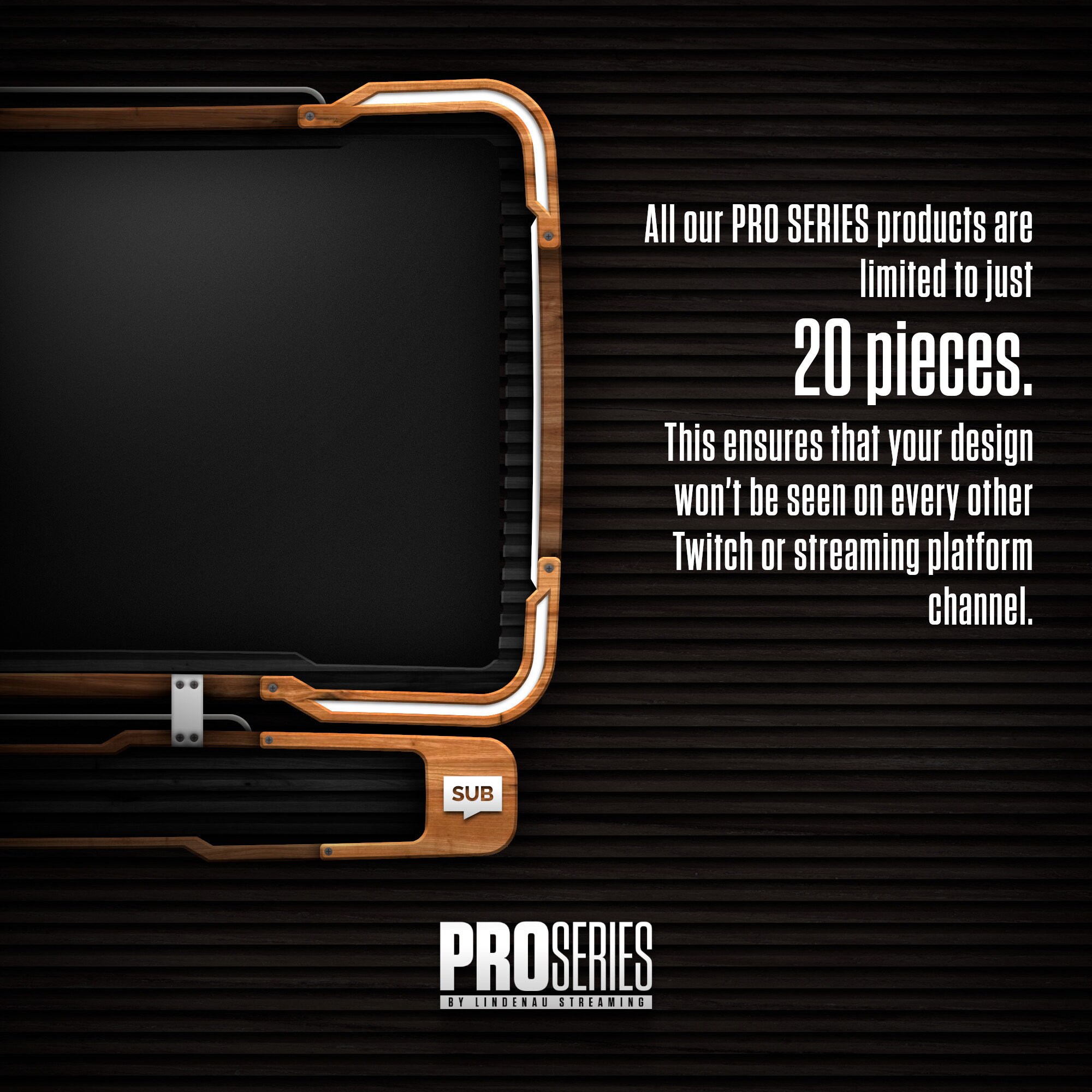PRO SERIES - Webcam Overlay I Webcam Luxury Streaming Decoration Wood ...