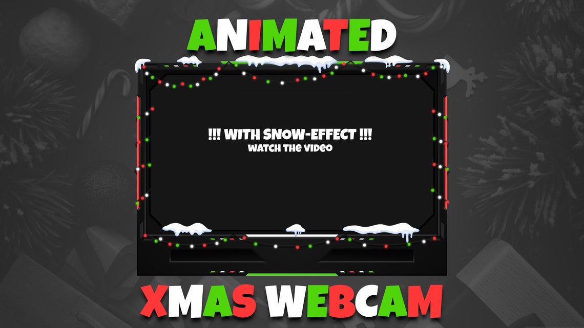Animated Webcam Facecam Overlay I Christmas Lights Snow Effect I Twitch ...