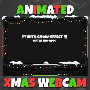 Animated Webcam Facecam Overlay I Christmas Lights Snow Effect I Twitch ...
