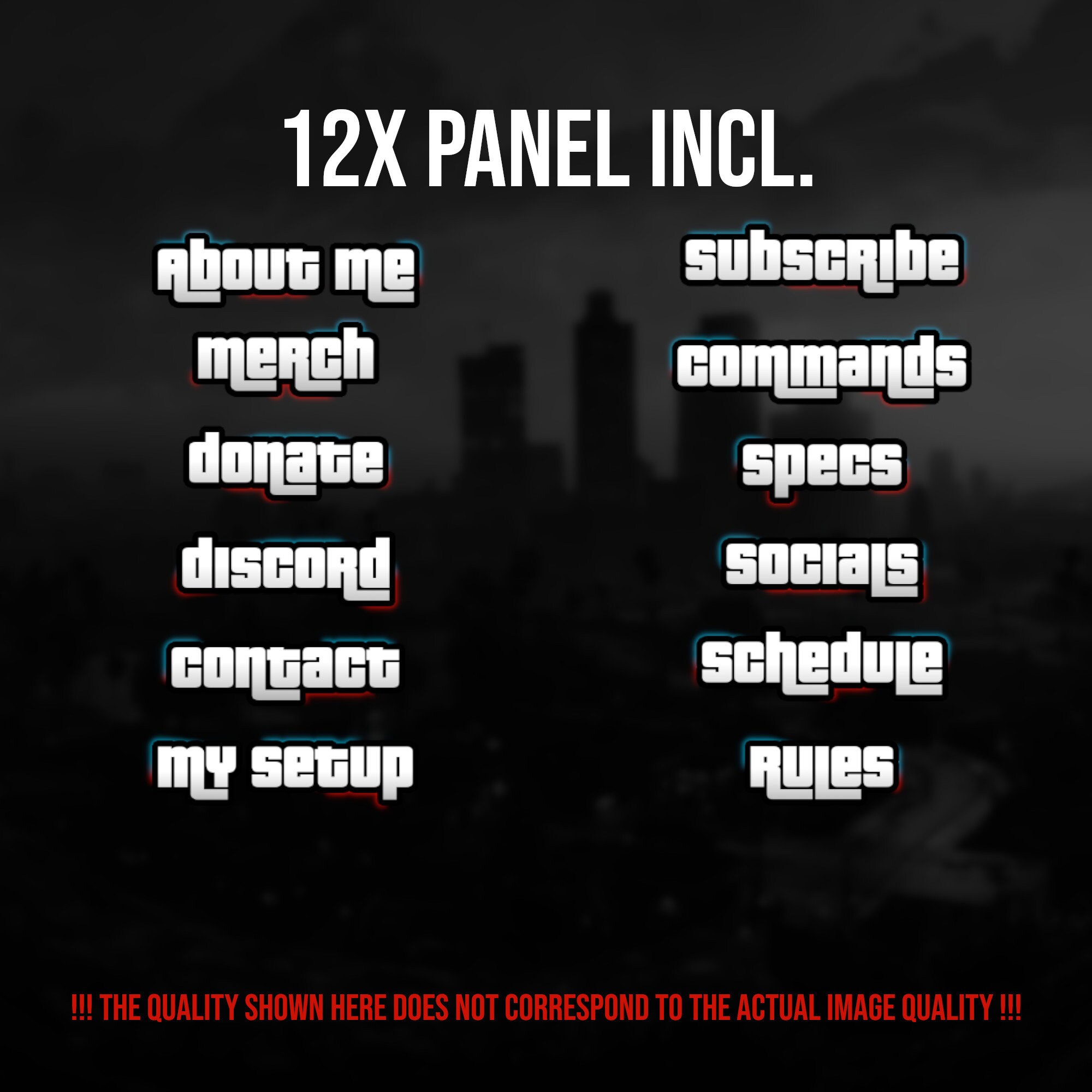 Animated GTA Roleplay Overlay Streaming Twitch Gaming Dark - Etsy UK