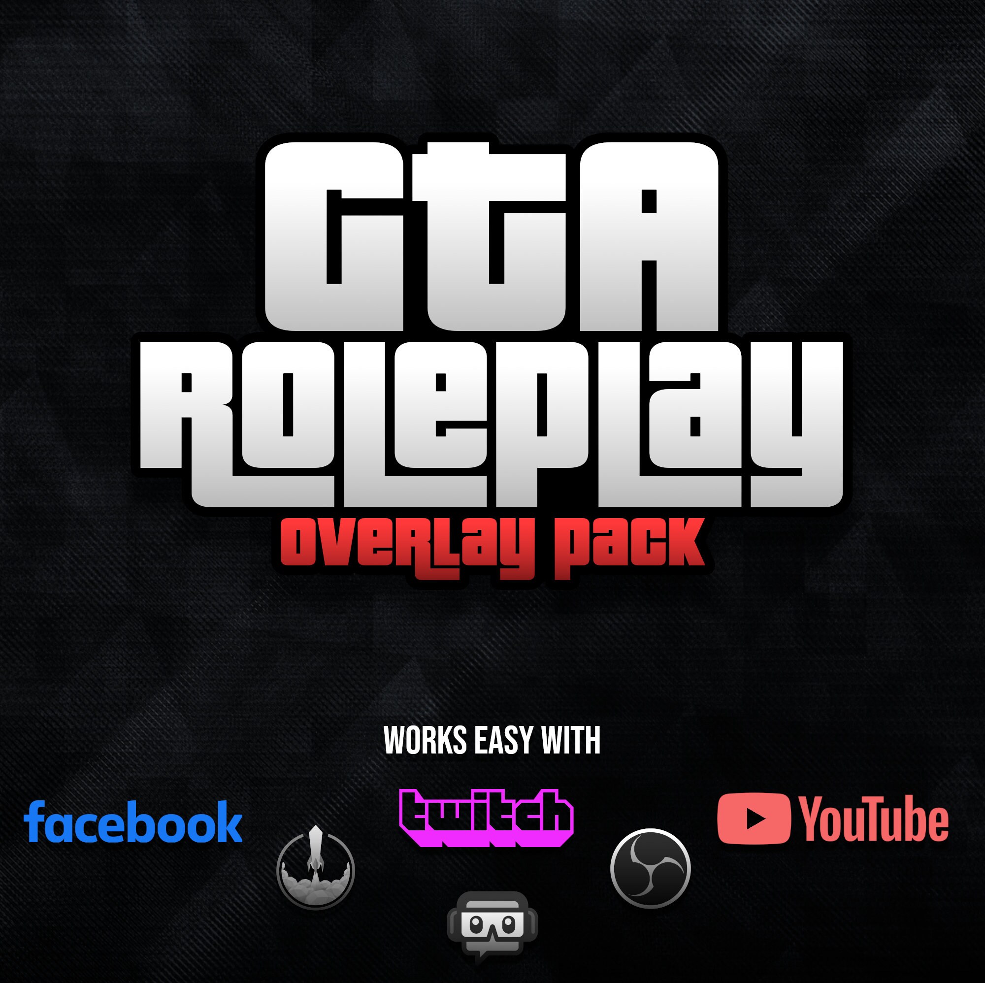 GTA ROLEPLAYI Animated Streaming Overlay Design Pack I Twitch - Etsy