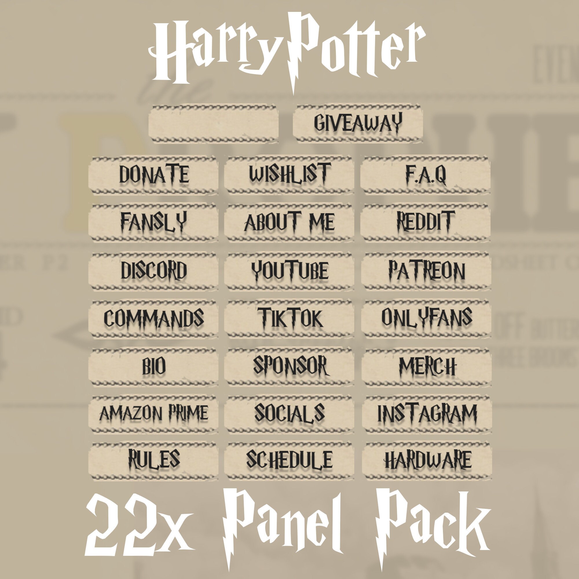 Harry P Animated Streaming Overlay Package I Alerts Panels Start Ending ...