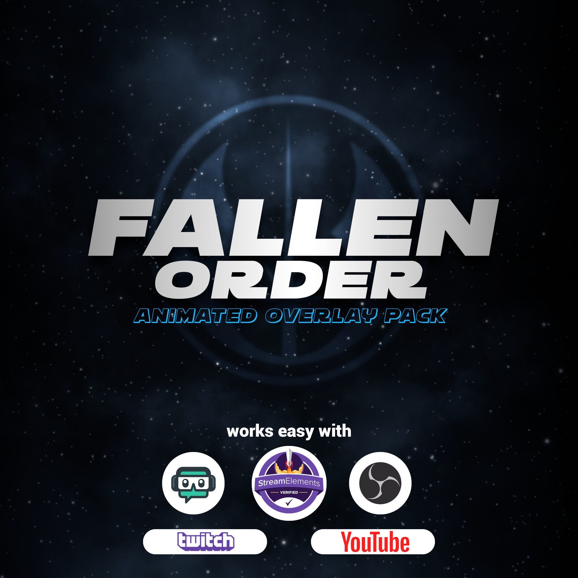Animated Fallen Order Streaming Overlay Pack Star War Jedi Scene Twitch ...