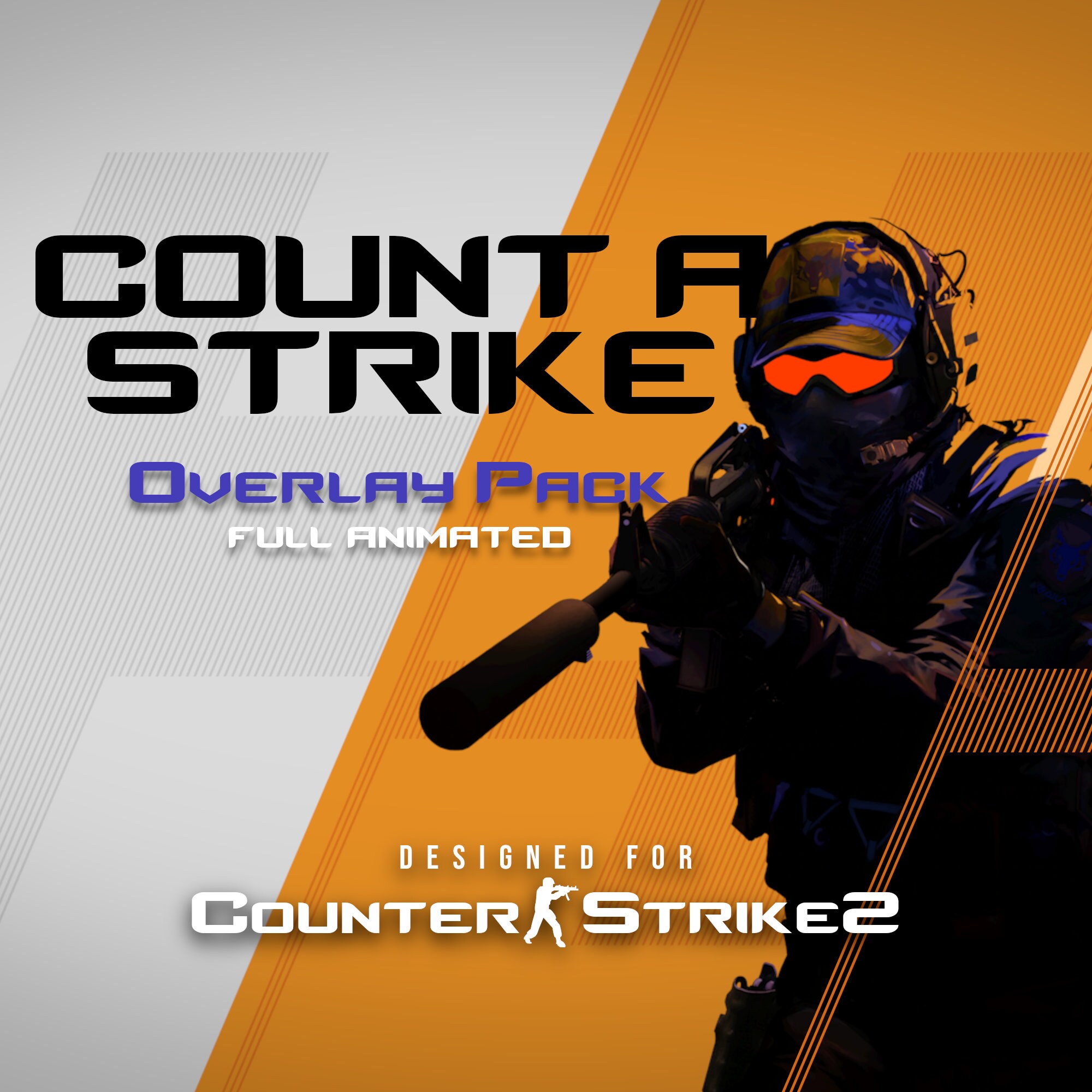 Count A Strike 2 FULL ANIMATED Overlay Pack I Gaming Streaming Twitch ...