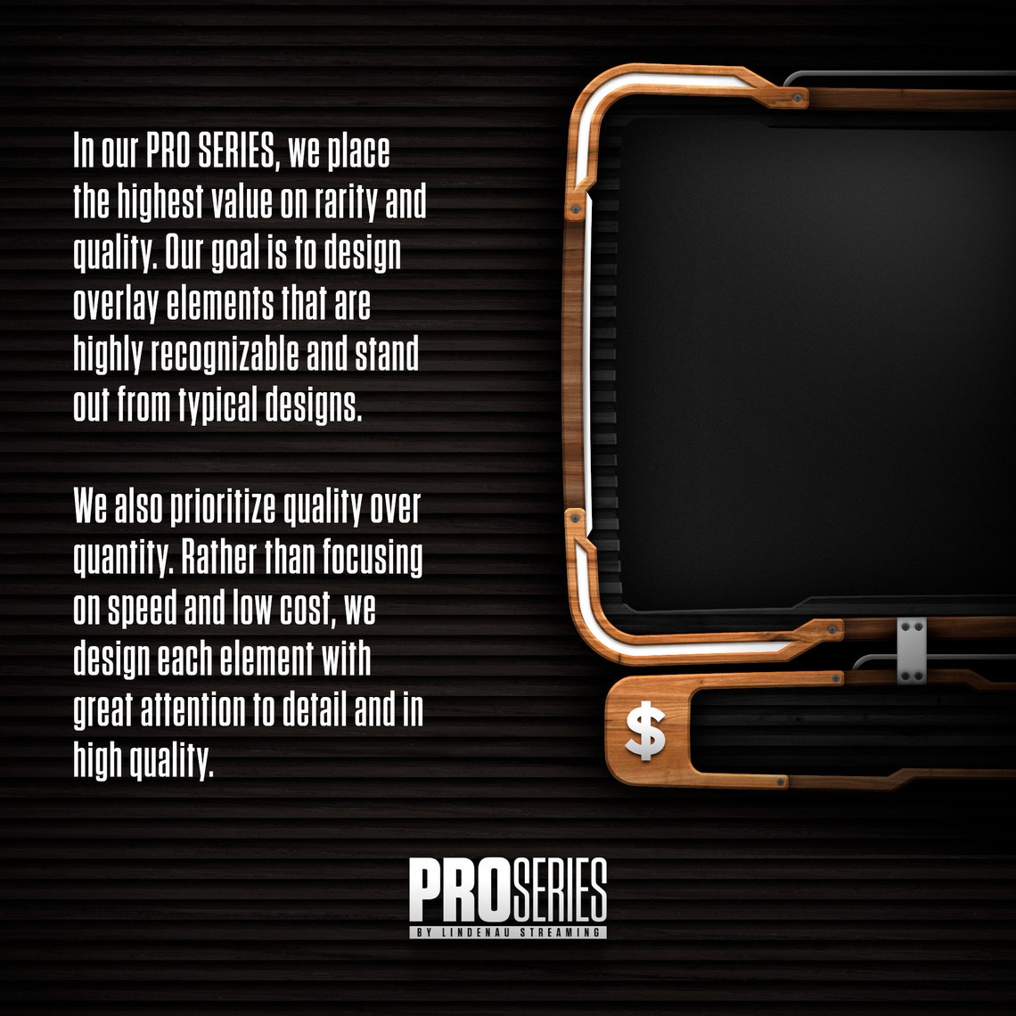 PRO SERIES - Webcam Overlay I Webcam Luxury Streaming Decoration Wood ...