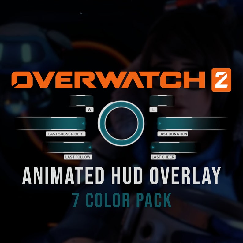 ANIMATED Overwatch 2 HUD Overlay in 7 Colors I Gaming Streaming Twitch ...