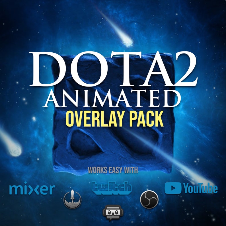 Dota 2 Animated Streaming Overlay Pack Twitch I Gaming Webcam - Etsy