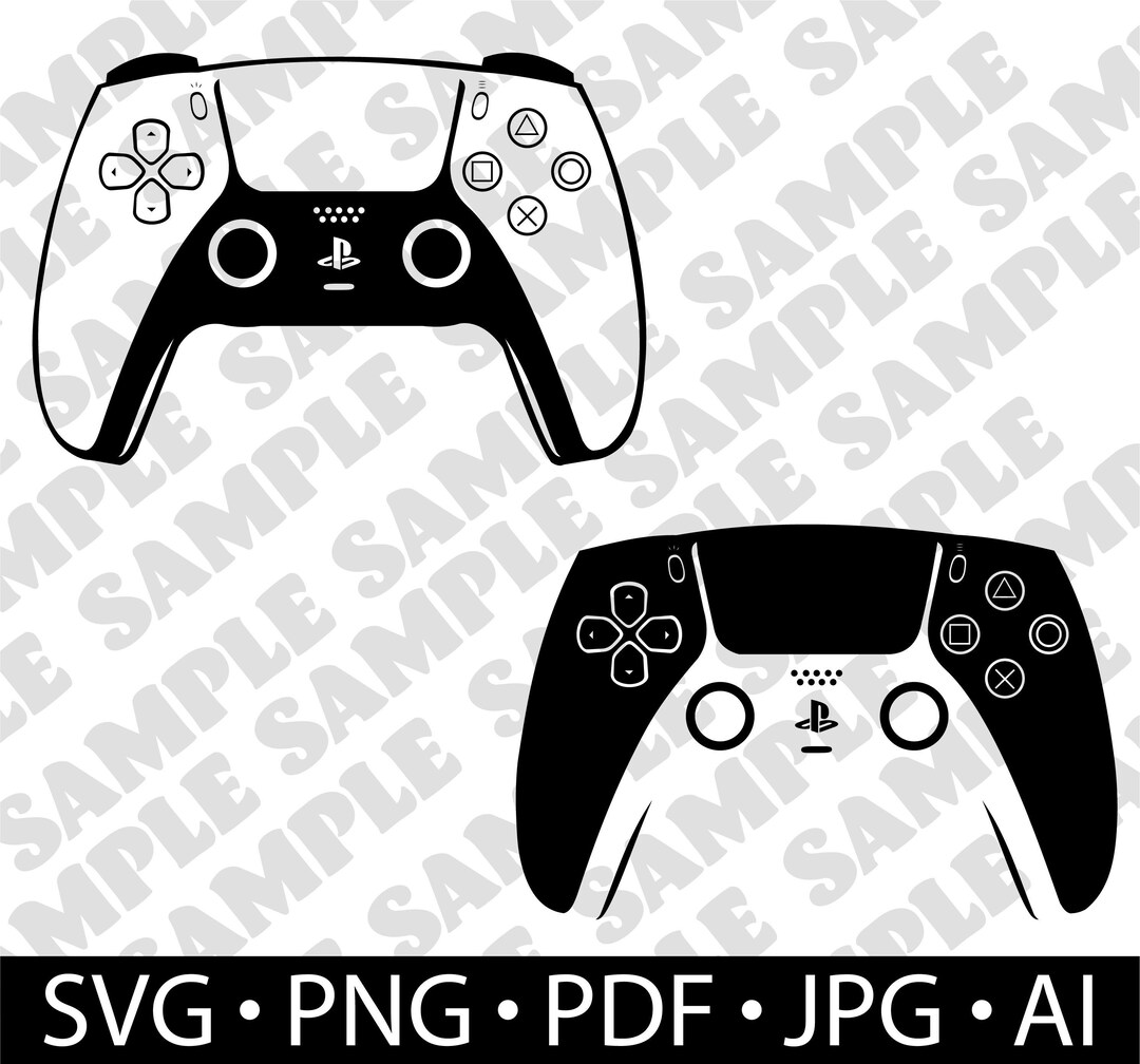 PS5 Gaming Controller Digital File Silhouette Cricut - Etsy