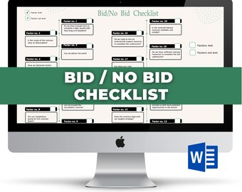 Competitor Analysis for Bid Tender Submissions | Document Worksheet ...