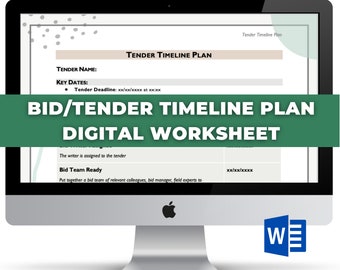 Competitor Analysis for Bid Tender Submissions | Document Worksheet ...