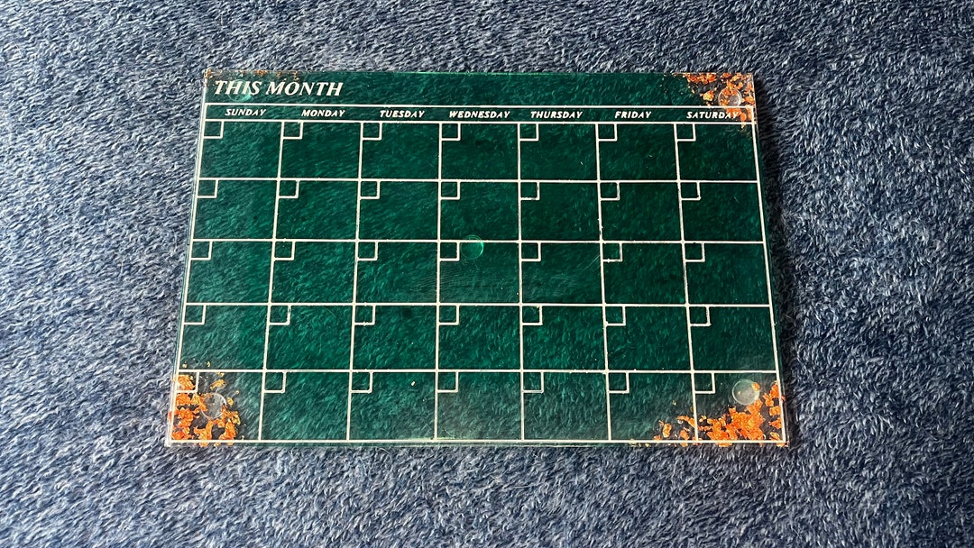 Deep Jade Desk Calendar - Etsy