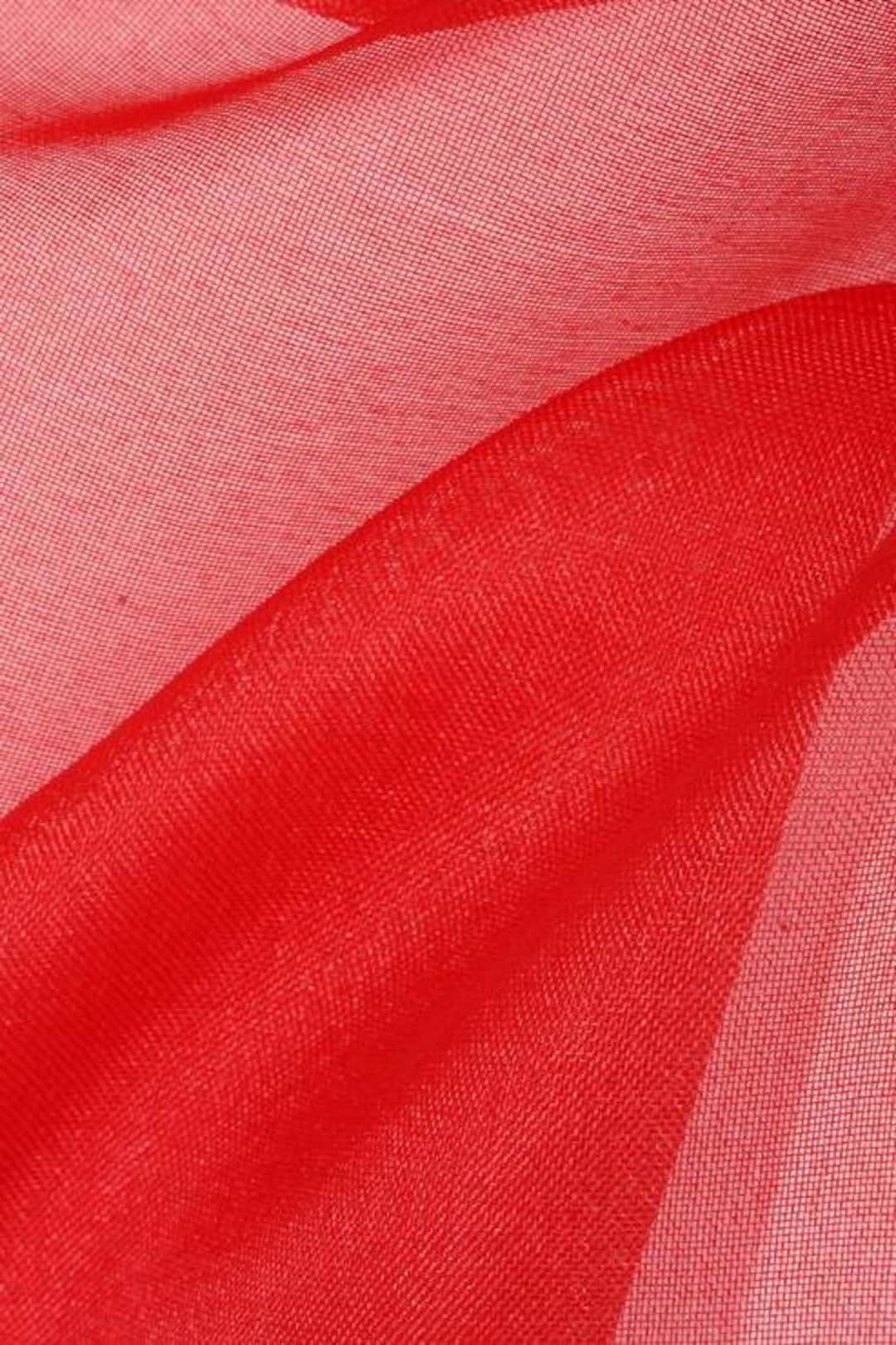 Red Silk Organza Fabric - Etsy