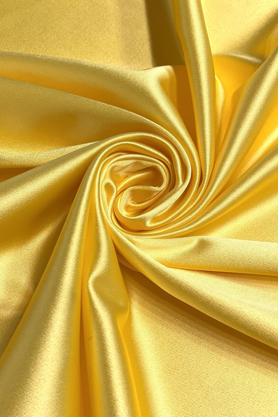 Dandelion Italian Stretch Satin Fabric - Etsy
