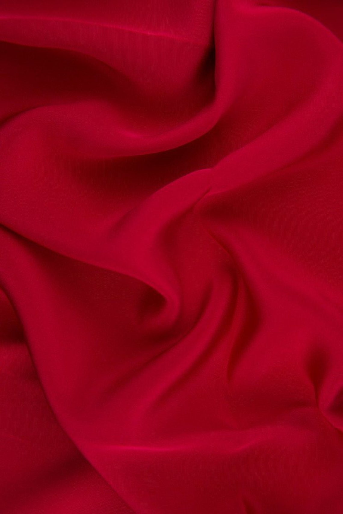 Crimson Red Silk 4-ply Crepe Fabric - Etsy