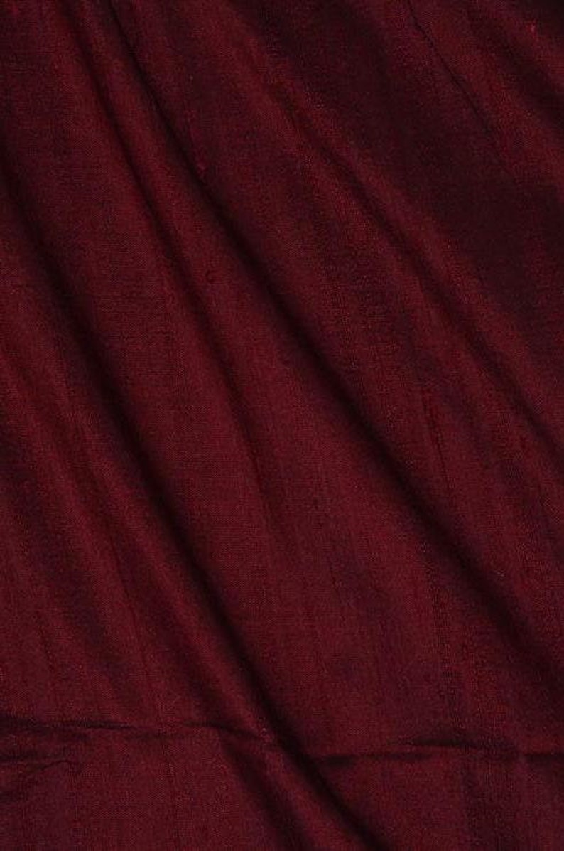 Rosewood Red Dupioni Silk Fabric - Etsy