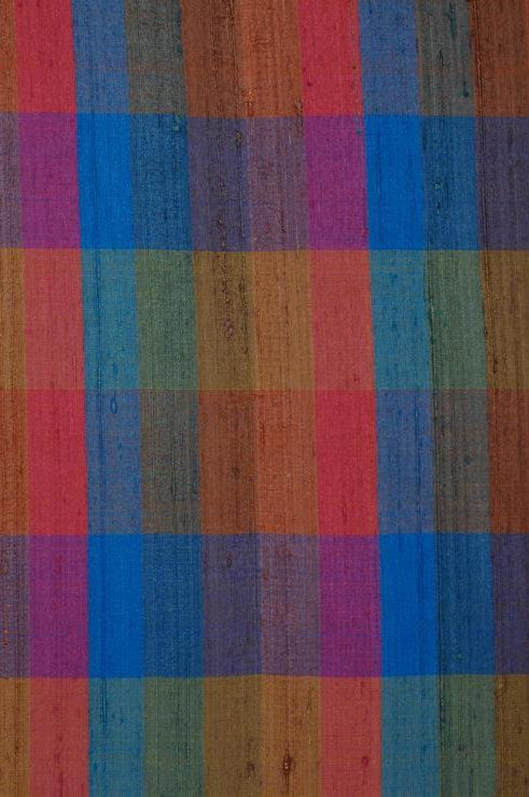 Multi-color Plaid Plaid Silk Shantung 134 Fabric - Etsy