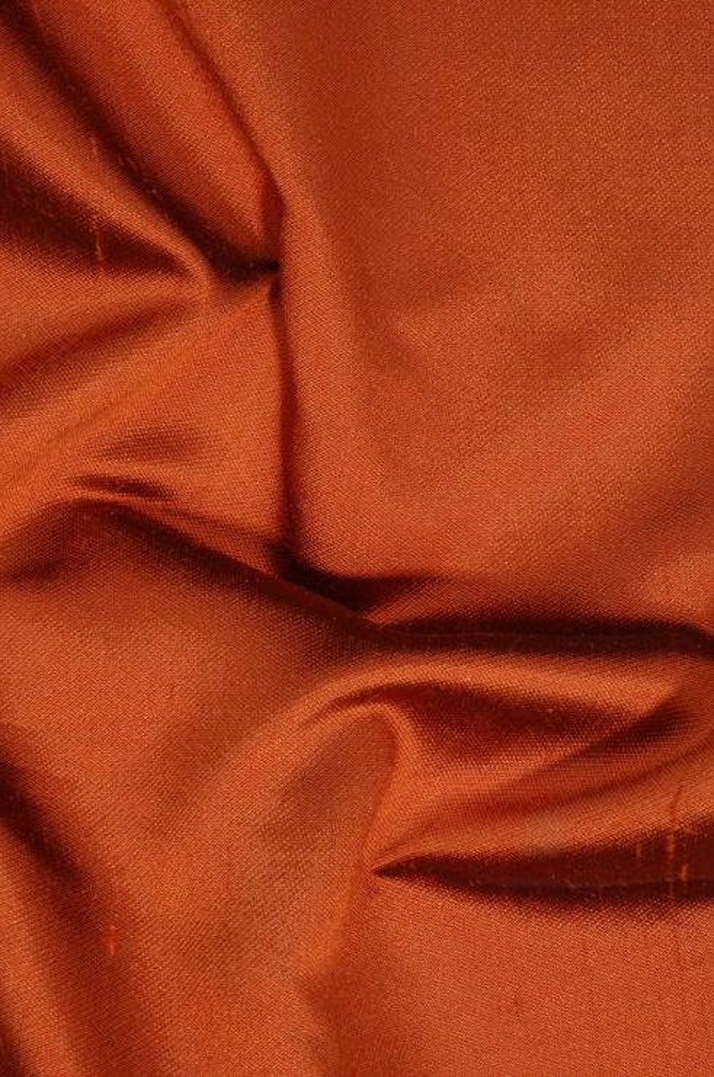 Rust Orange Italian Shantung Silk Fabric - Etsy
