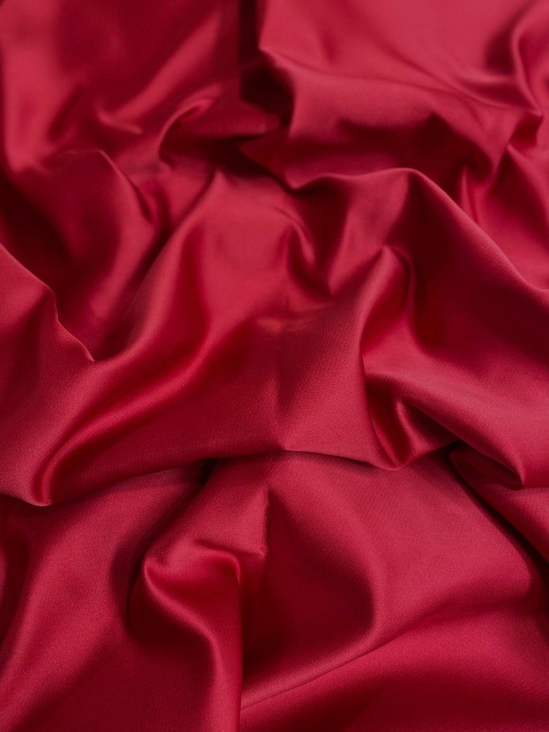Red Italian Double Face Poly Satin - Etsy