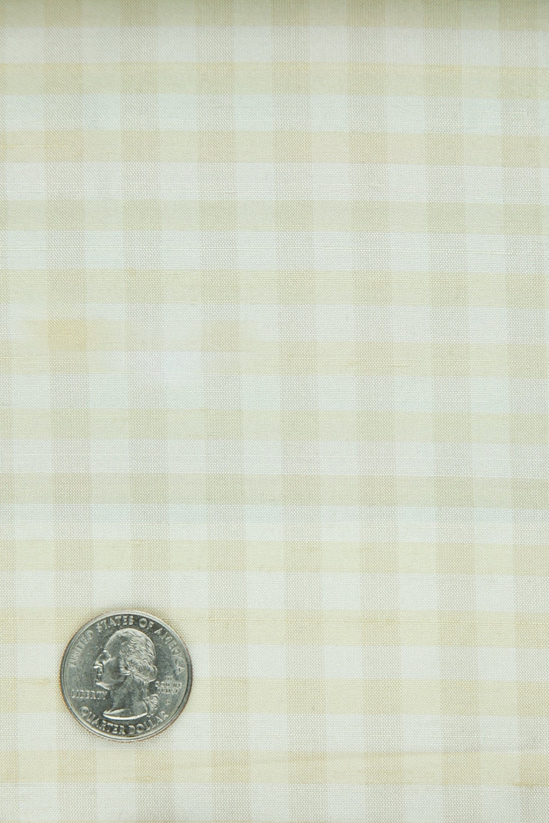 White Cream Gingham Shantung 353 Fabric - Etsy