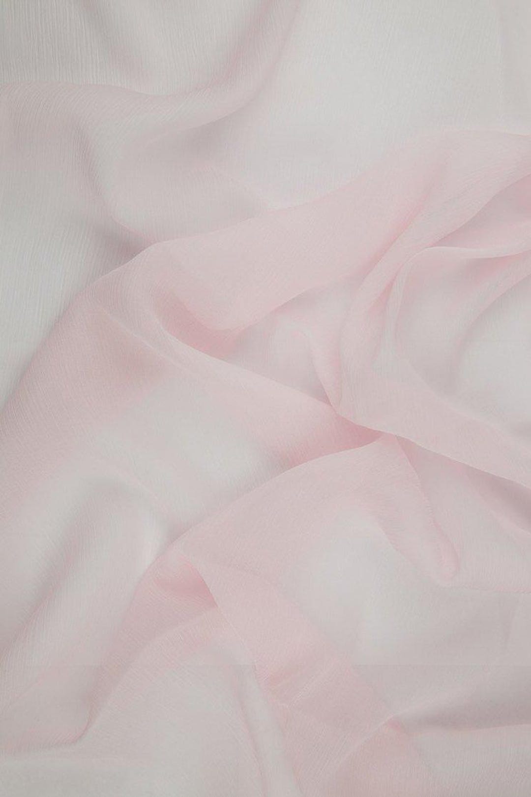 Baby Pink Silk Crinkled Chiffon Fabric - Etsy