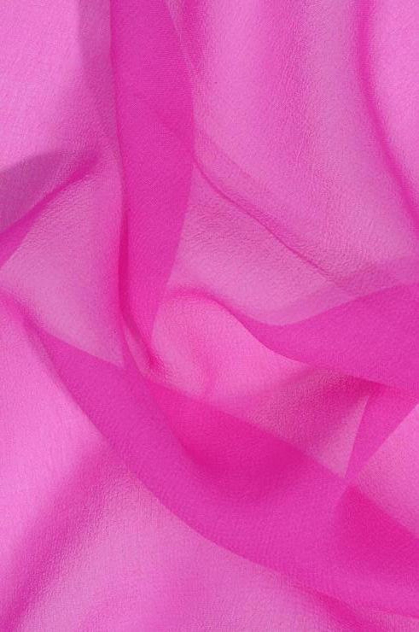 Neon Pink Silk Georgette Fabric - Etsy