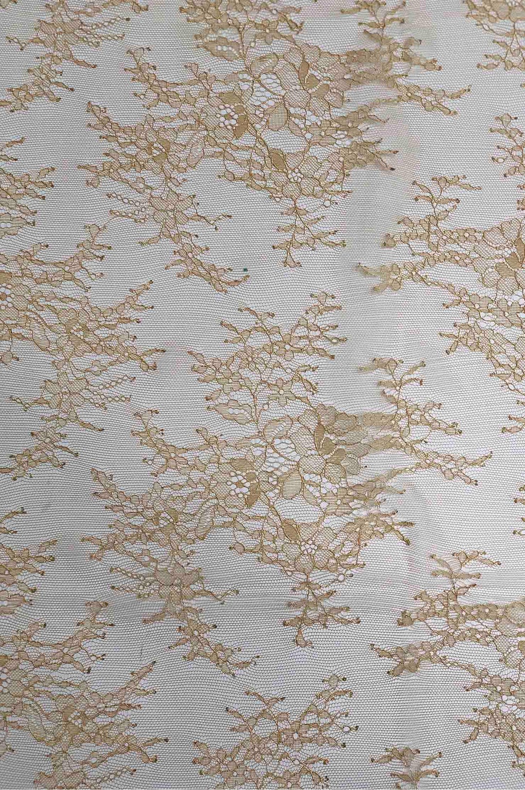 Mellow Buff French Plain Lace FLP-002/27 Fabric - Etsy