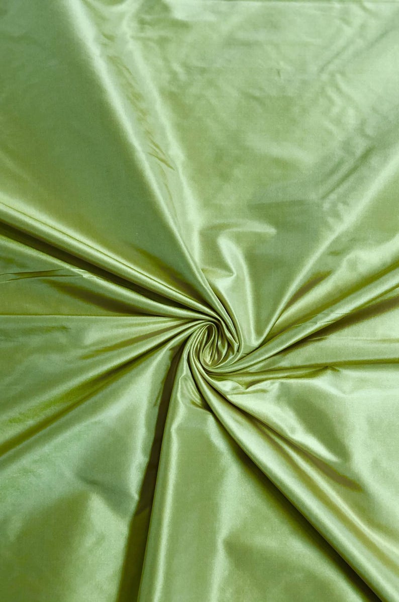 Apple Green Taffeta Silk Fabric - Etsy