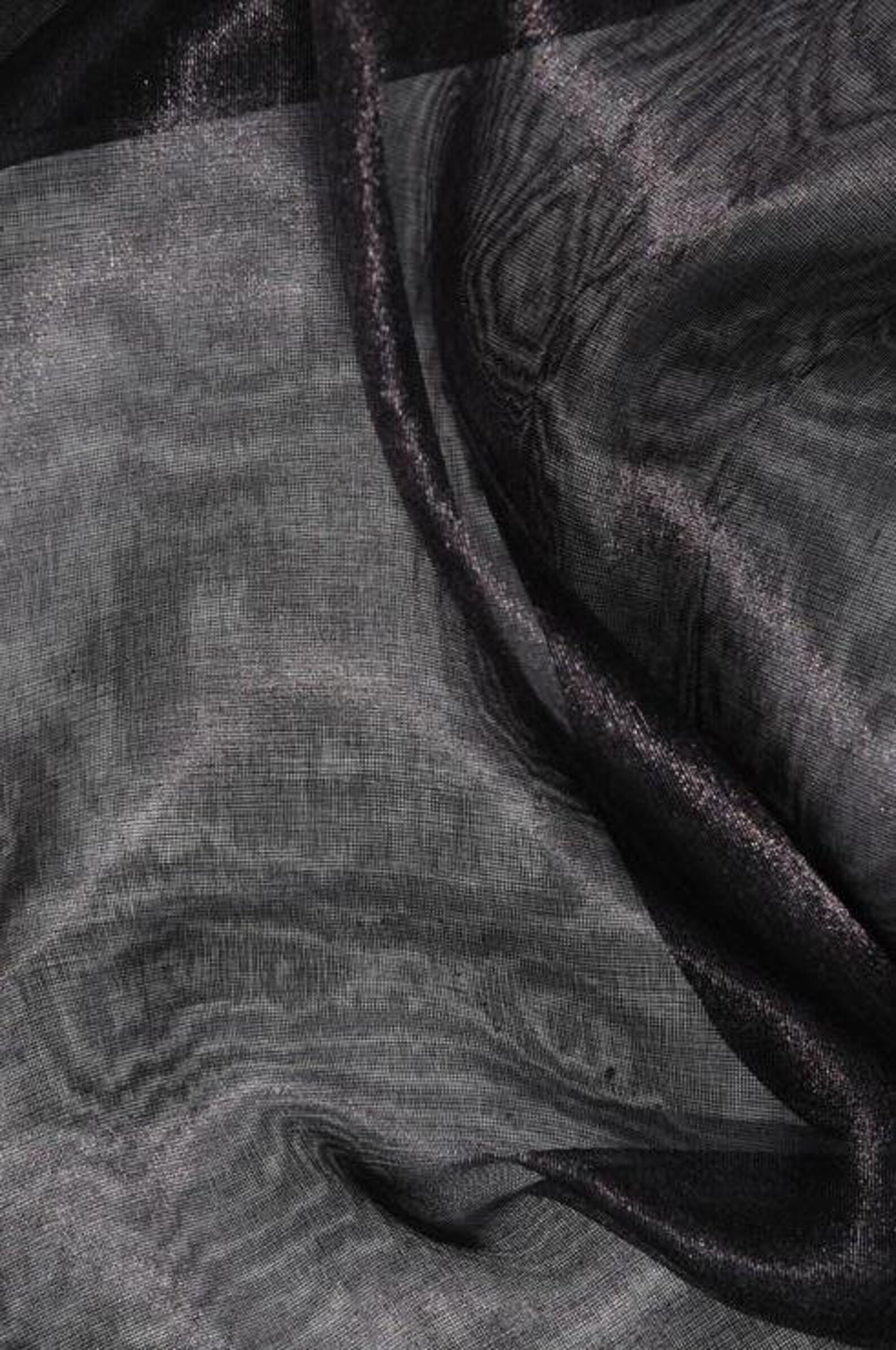 Black Metallic Organza Fabric - Etsy