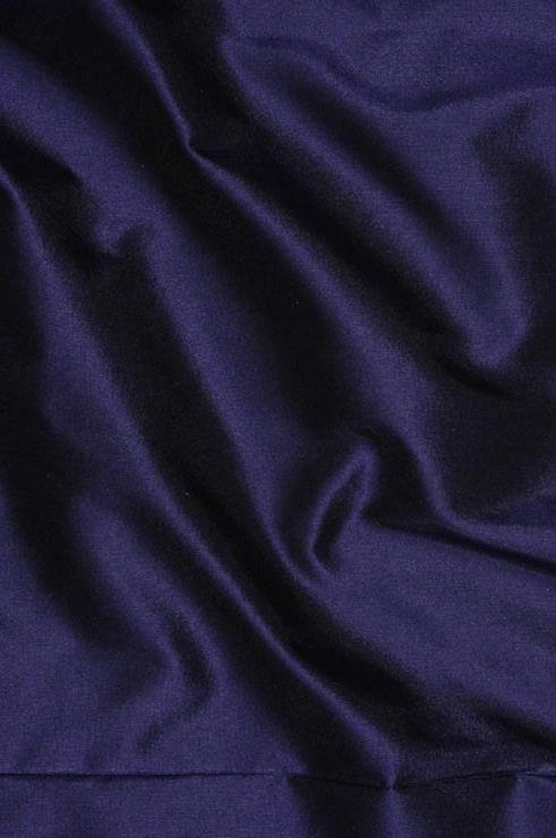 Midnight Blue Taffeta Silk Fabric - Etsy