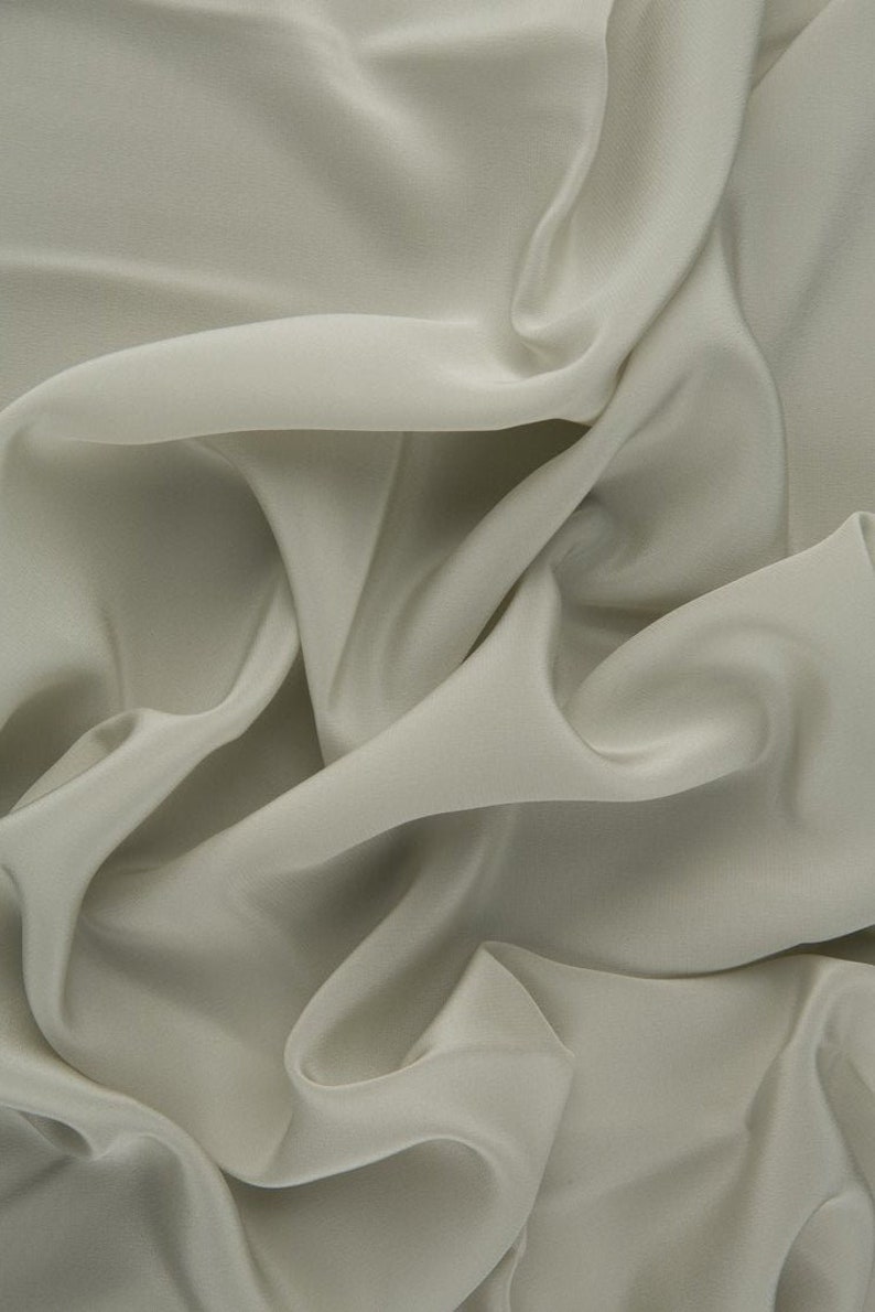 Vaporous Gray Silk Crepe De Chine Fabric - Etsy