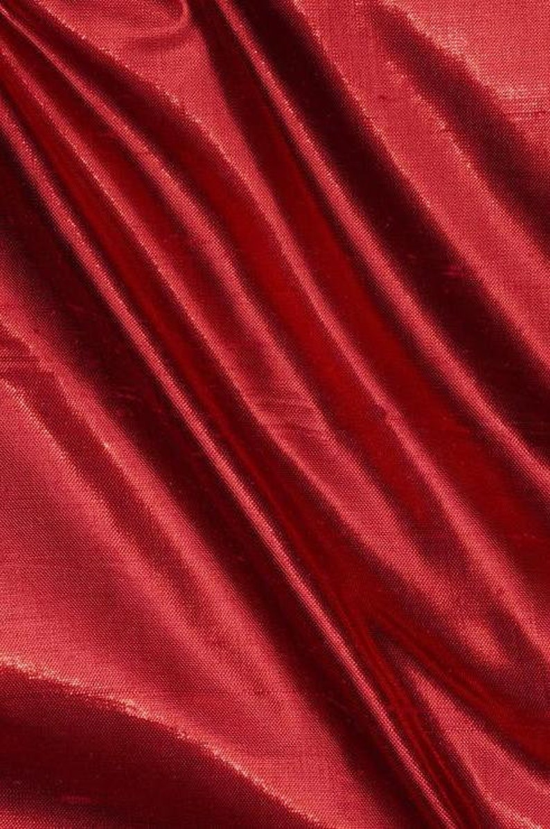 Chinese Red Metallic Shantung Silk Fabric - Etsy