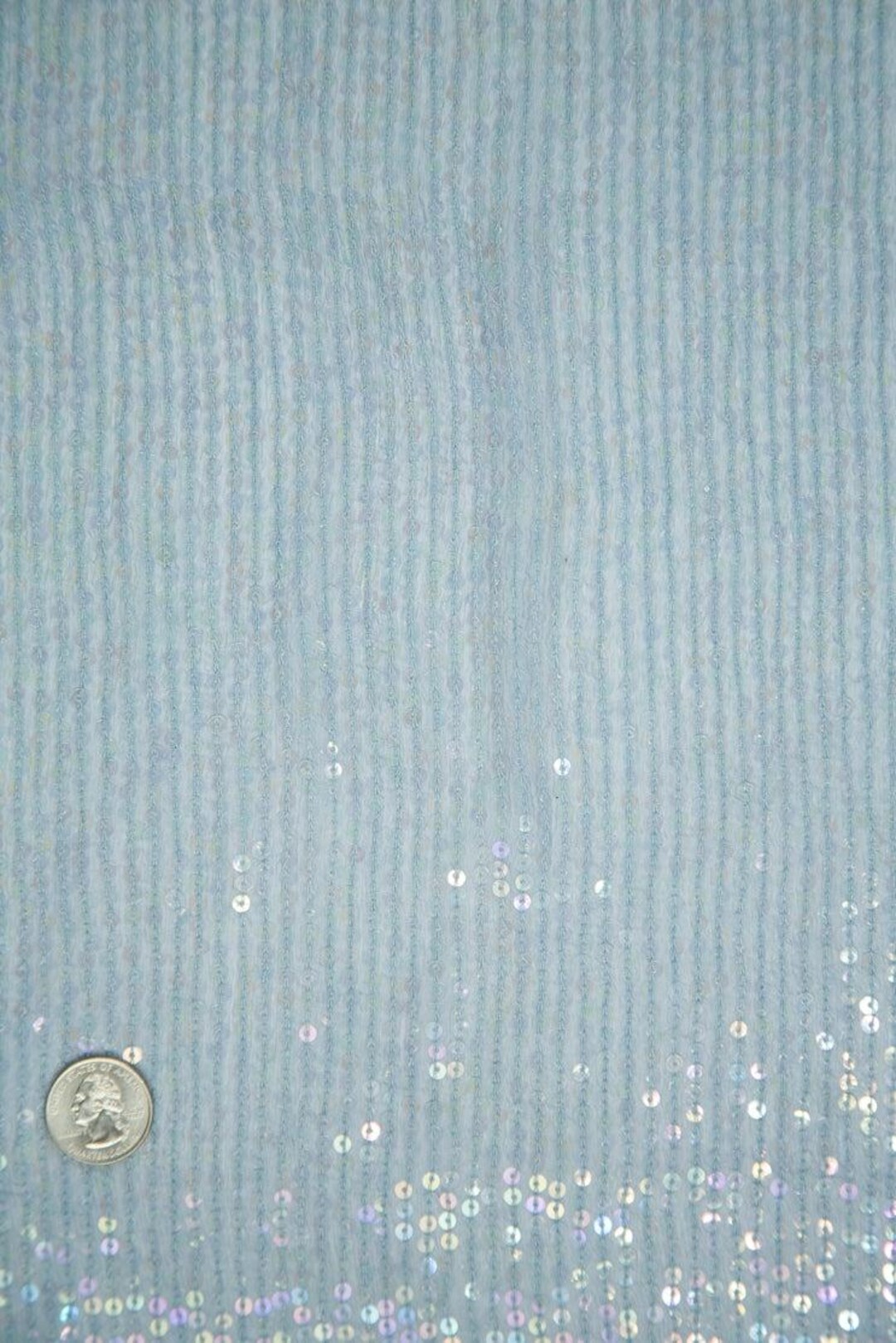 Light Blue Sequins & Beads on Chiffon JEC-132-7 Fabric - Etsy