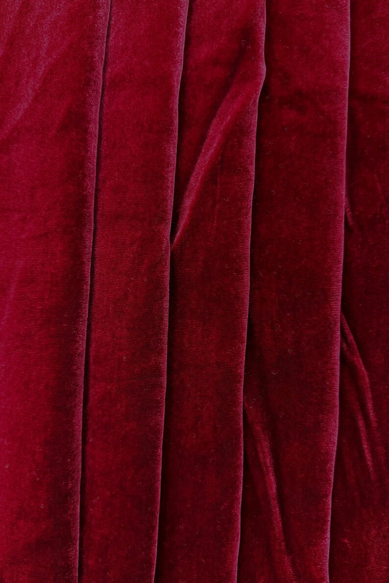 Ruby Red Silk Rayon Velvet Fabric - Etsy