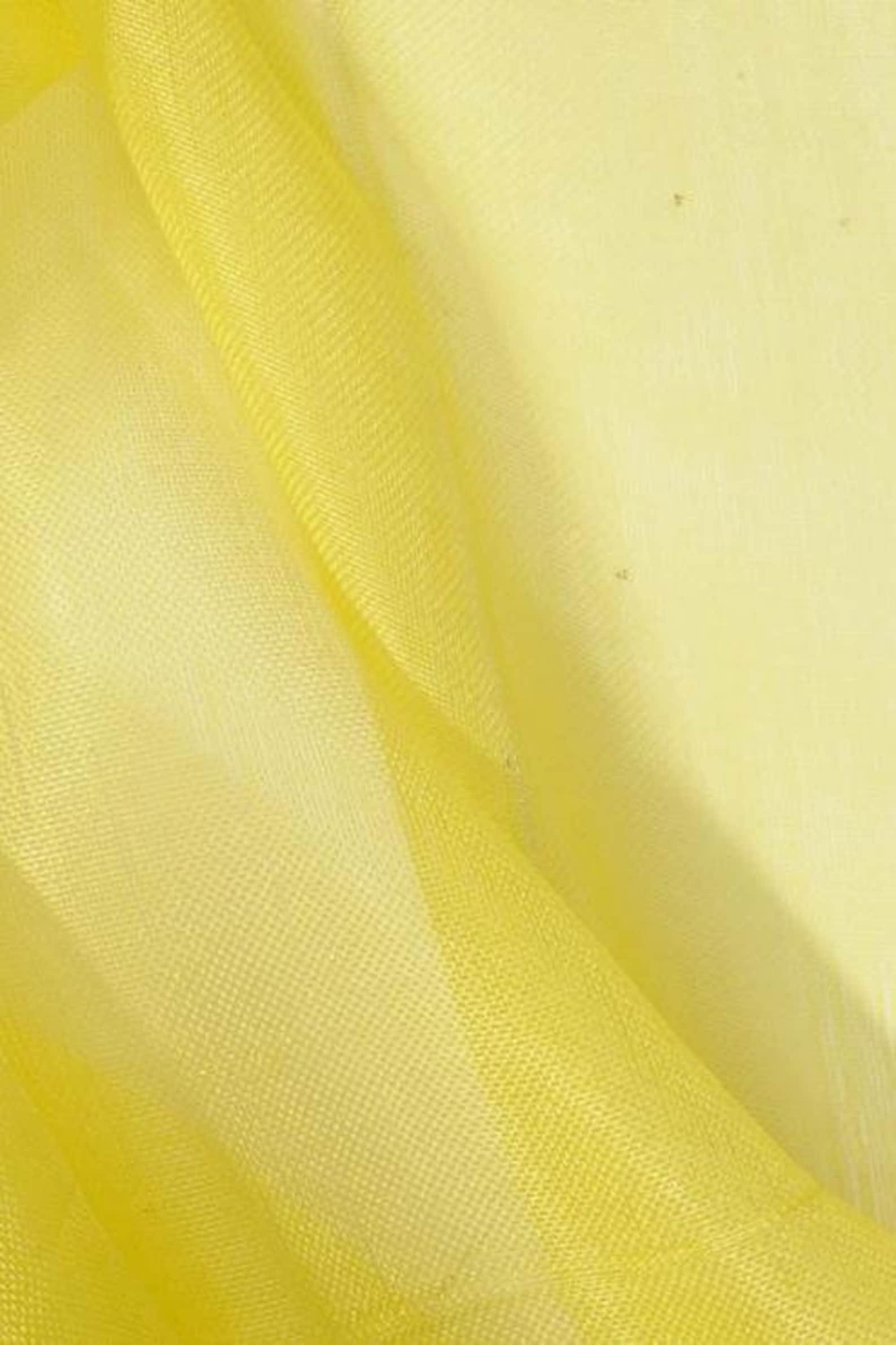 Bright Yellow Silk Organza Fabric - Etsy