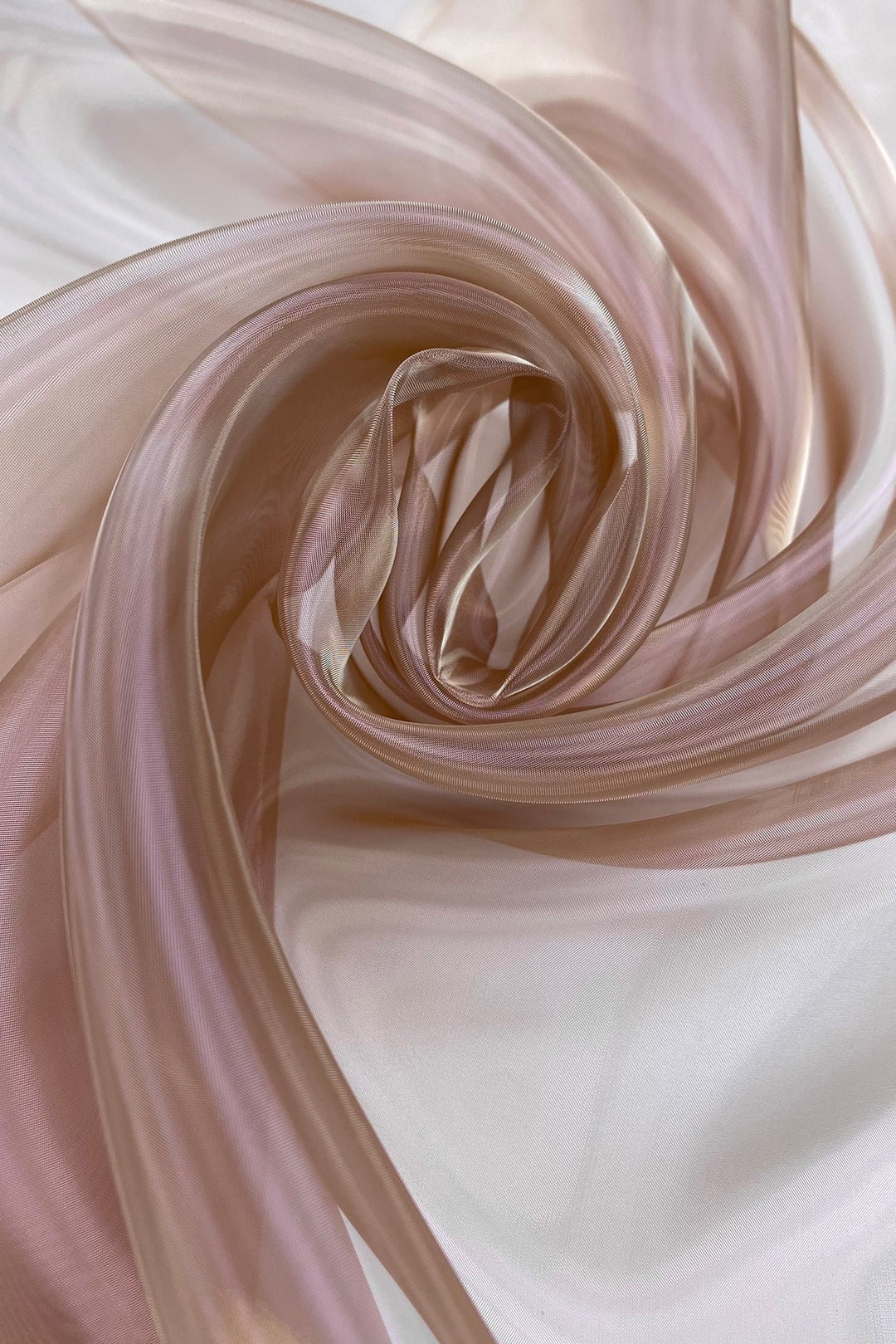 Copper Blush Iridescent Glass Organza - Etsy