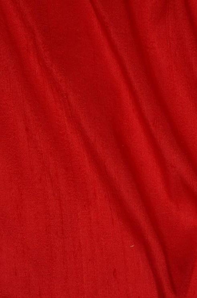 Tomato Red Dupioni Silk Fabric - Etsy