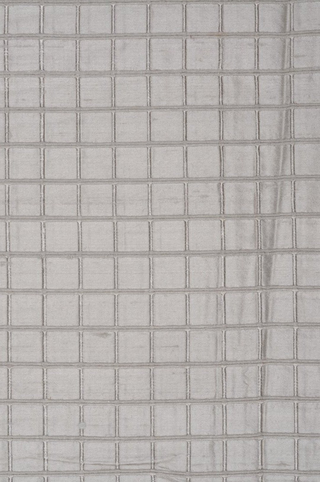Silver Grey Silk Shantung Windowpane 54" Fabric - Etsy
