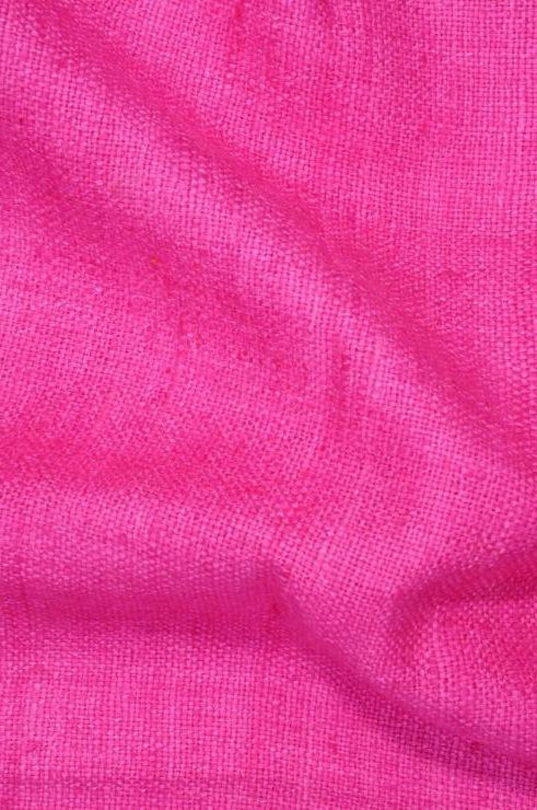 Hot Pink Silk Linen (matka) Fabric - Etsy