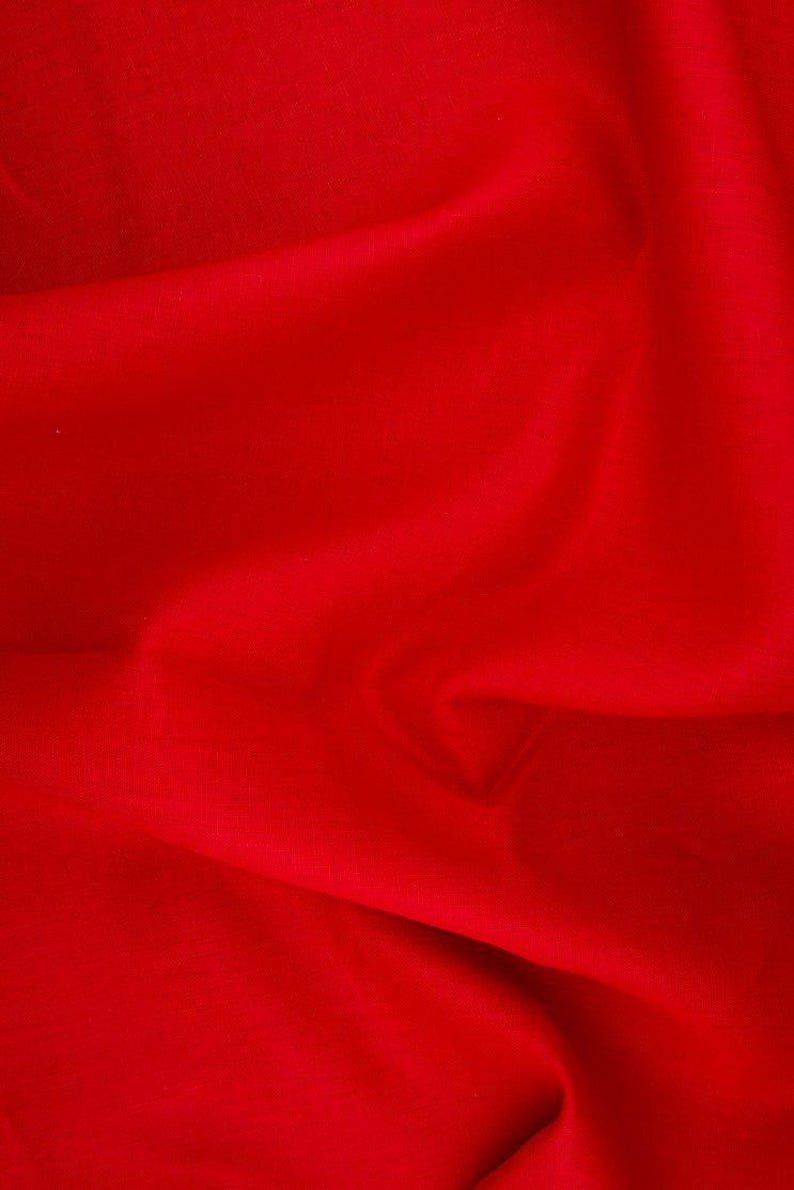Red Medium Weight Linen Fabric - Etsy
