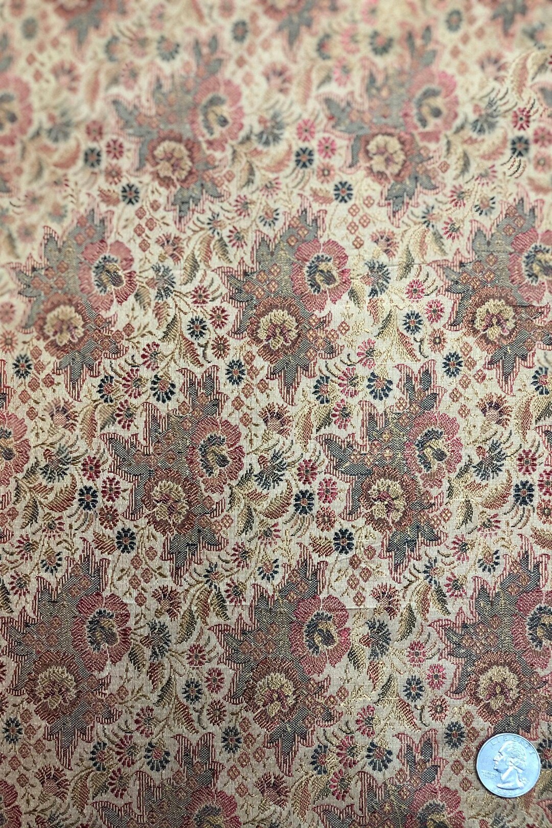 Butter Rum/multi Silk Brocade JV-1197 Fabric - Etsy