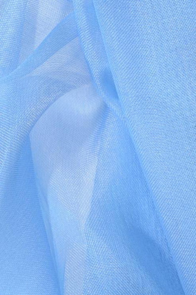 Light Blue Silk Organza Fabric - Etsy