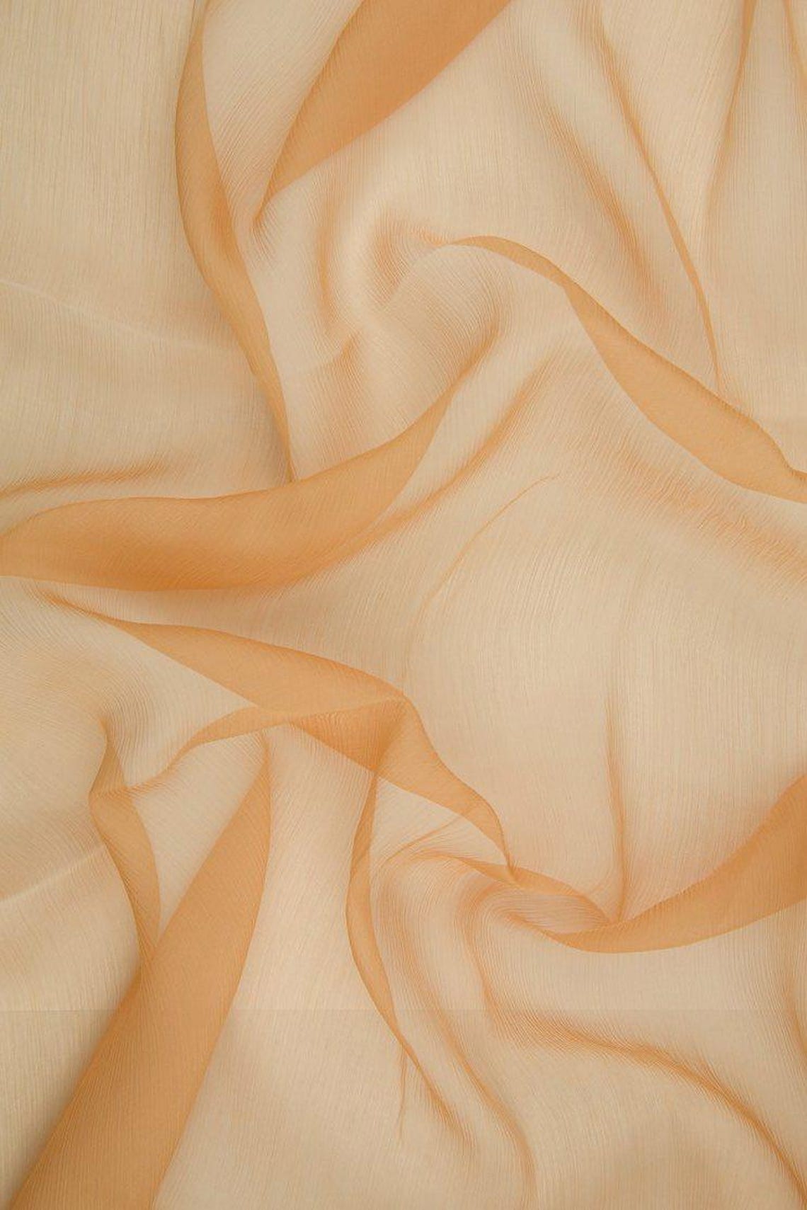 Toast Silk Crinkled Chiffon Fabric - Etsy