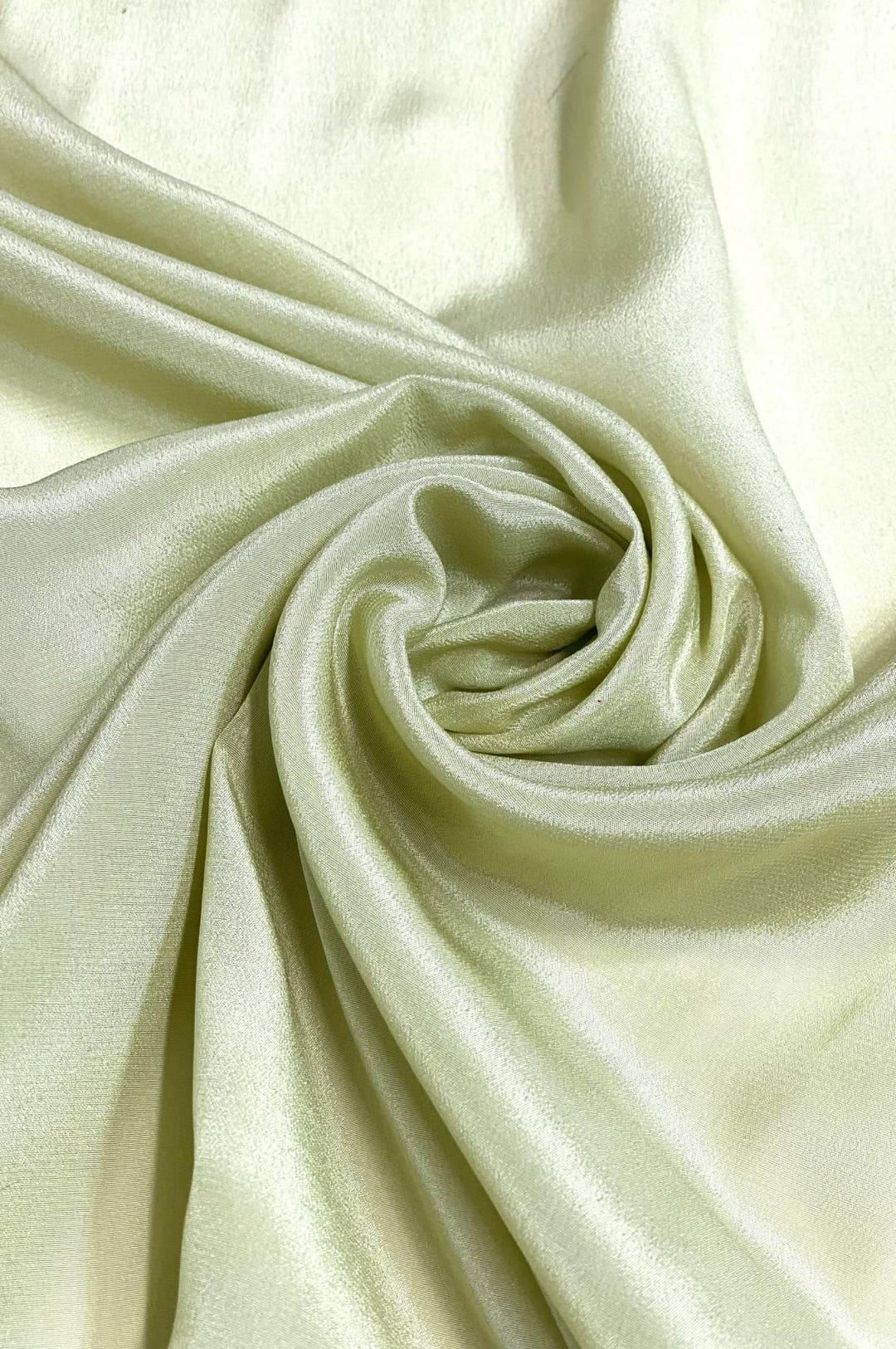 Lily Green Light Silk Crepe CRP-007 Fabric - Etsy