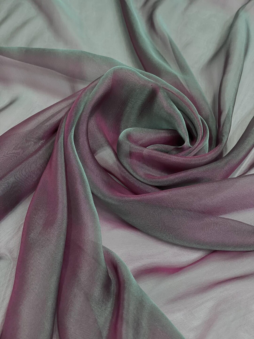 Orchid Haze Iridescent Silk Chiffon IC-075 Fabric - Etsy