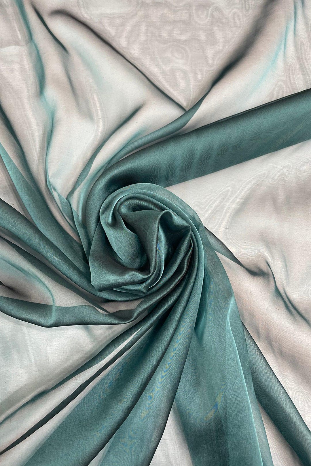 Ocean Depths Iridescent Silk Chiffon - Etsy