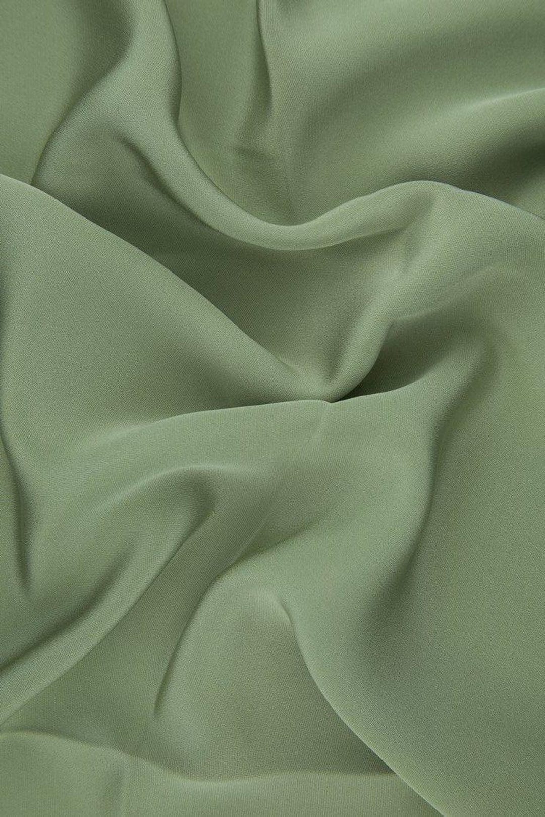 Olive Green Silk 4-ply Crepe Fabric - Etsy