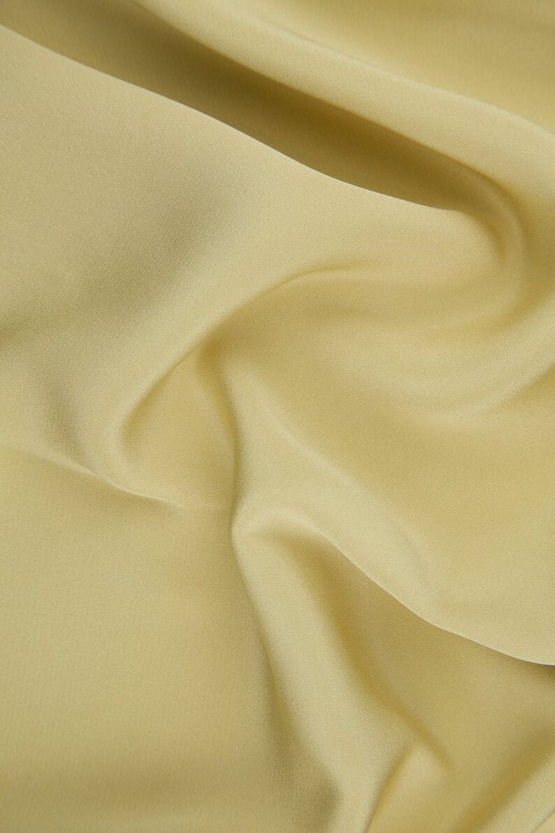 Almond Buff Silk 4-ply Crepe Fabric - Etsy
